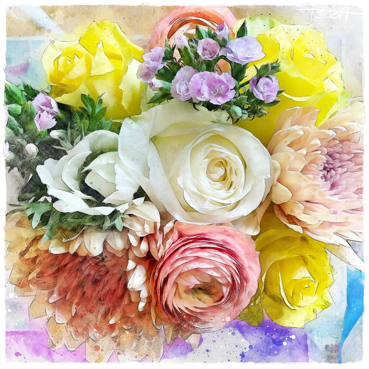 A Lovely Bouquet Puzzle, art by Scott Brownlow x The Puzzled Co.