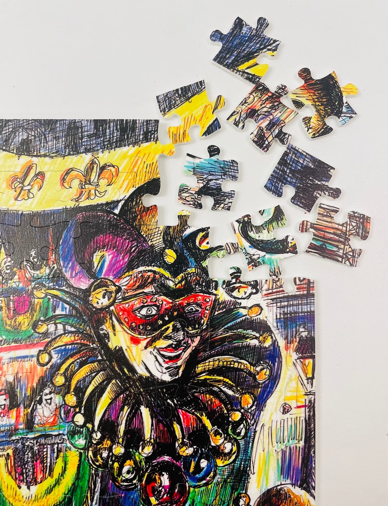 Mardi Gras Puzzle by Trey Bryan - Waterjet cut PVC Puzzles – The Puzzled Co